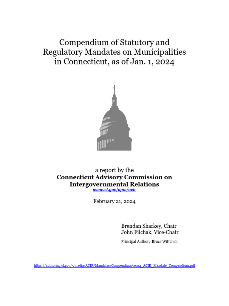 CT COMPODIUM MANDATES UPDATE 2024 - Acir - Mandates - Compendium | PDF ...