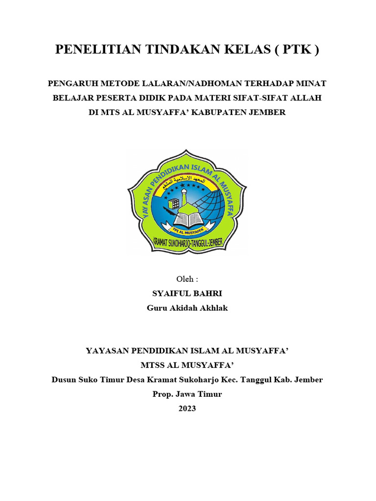 PTK 5 Tahun 2023 | PDF