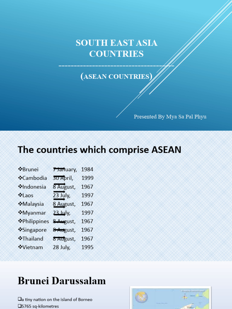South East Asia Countries | PDF | Thailand | Brunei