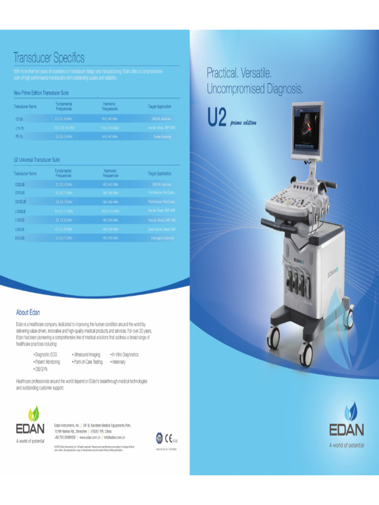 Brochure Echographe EDAN U2 | PDF