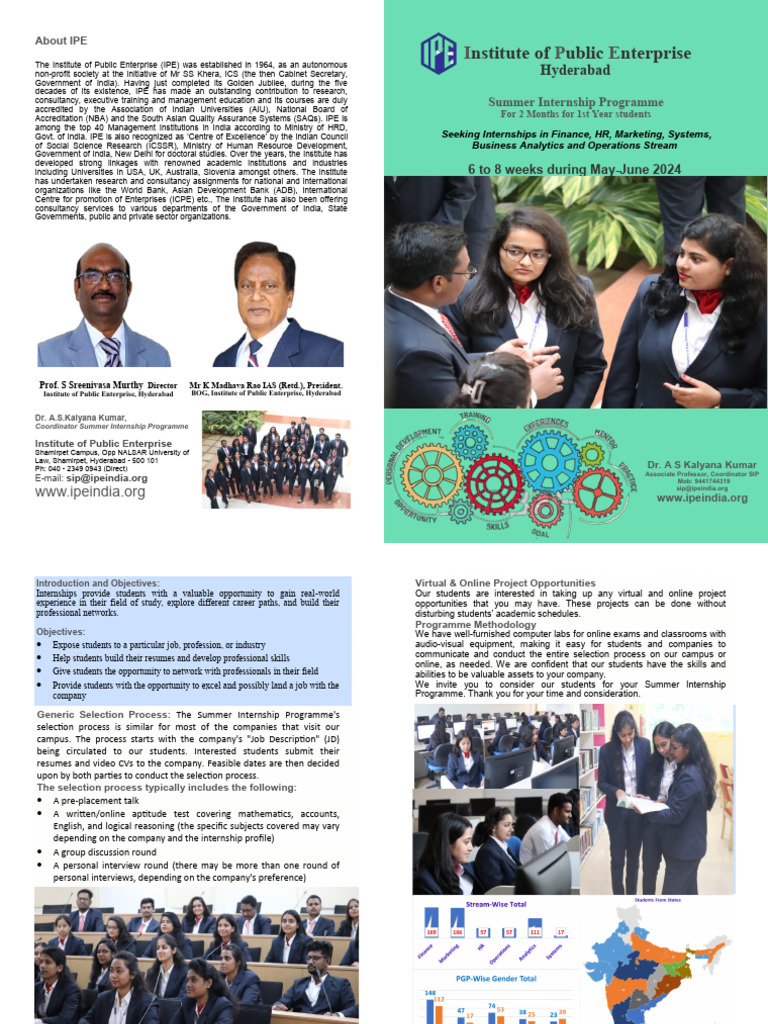 PGP 2024 SIP Brochure To Organizations | PDF