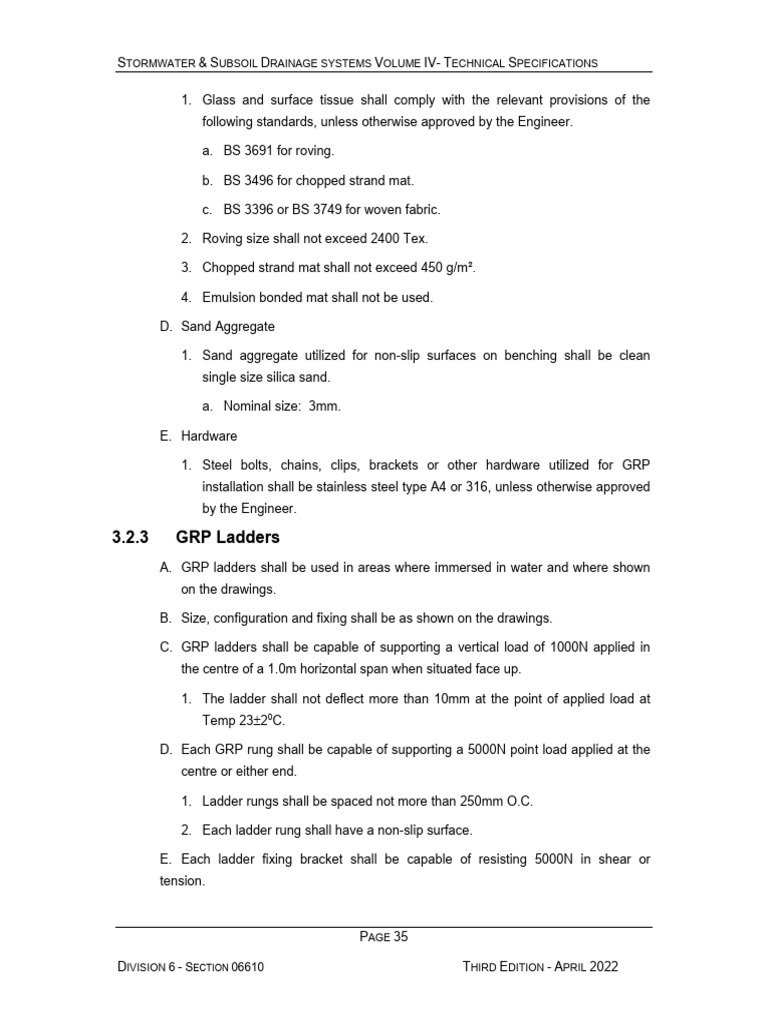 GRP Ladders Specs | PDF | Fiberglass | Building Materials