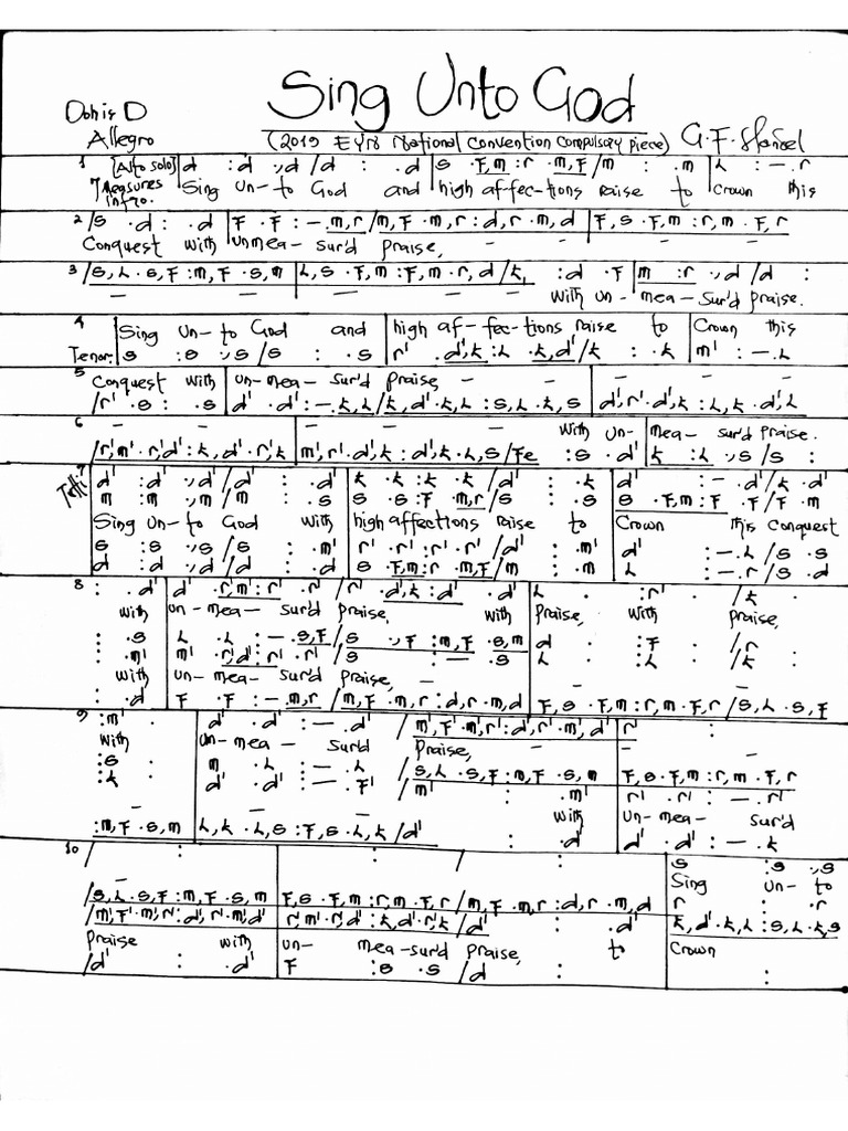 Sing Unto God-1 | PDF