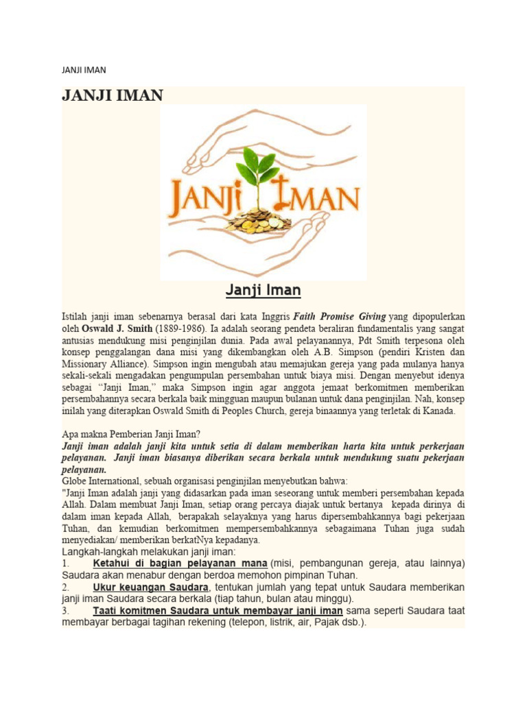 Janji Iman | PDF | Agama & Spiritualitas