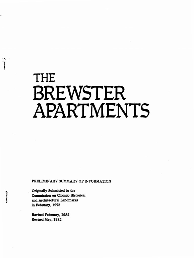 Brewster Apartments | PDF | Architectural Design | Architecture