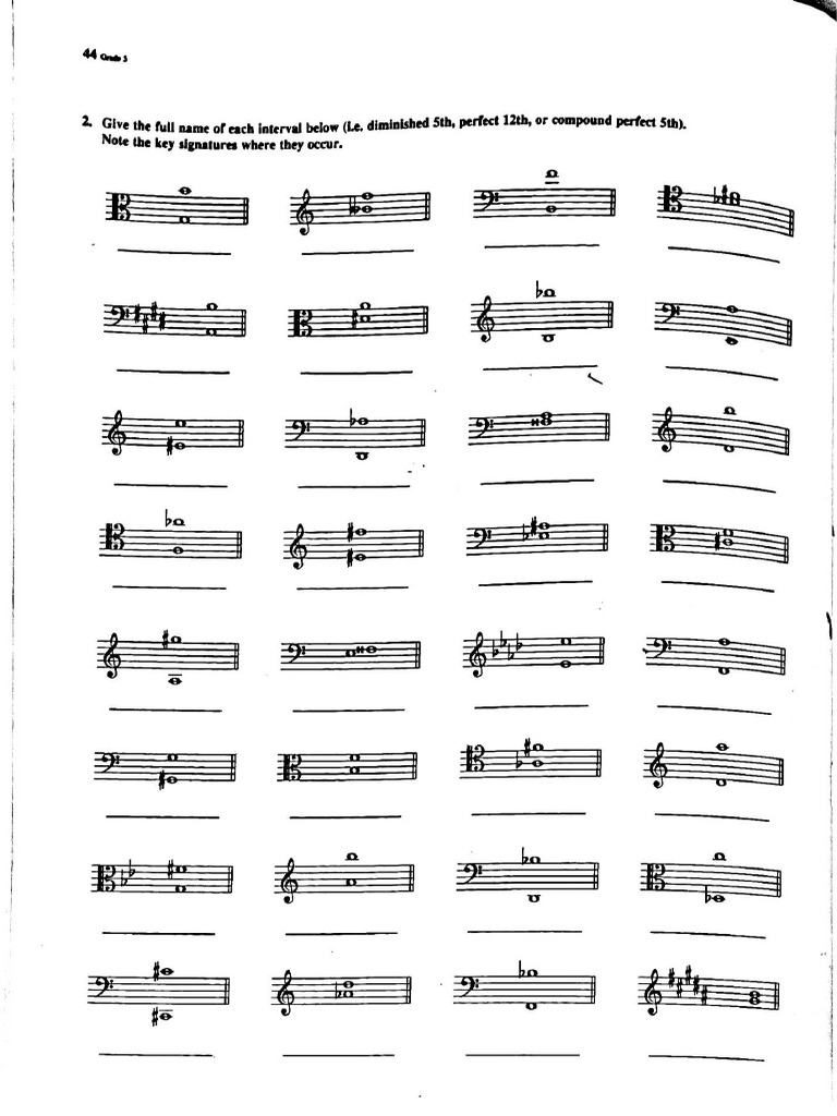 Extra Exercises - G5 Intervals | PDF