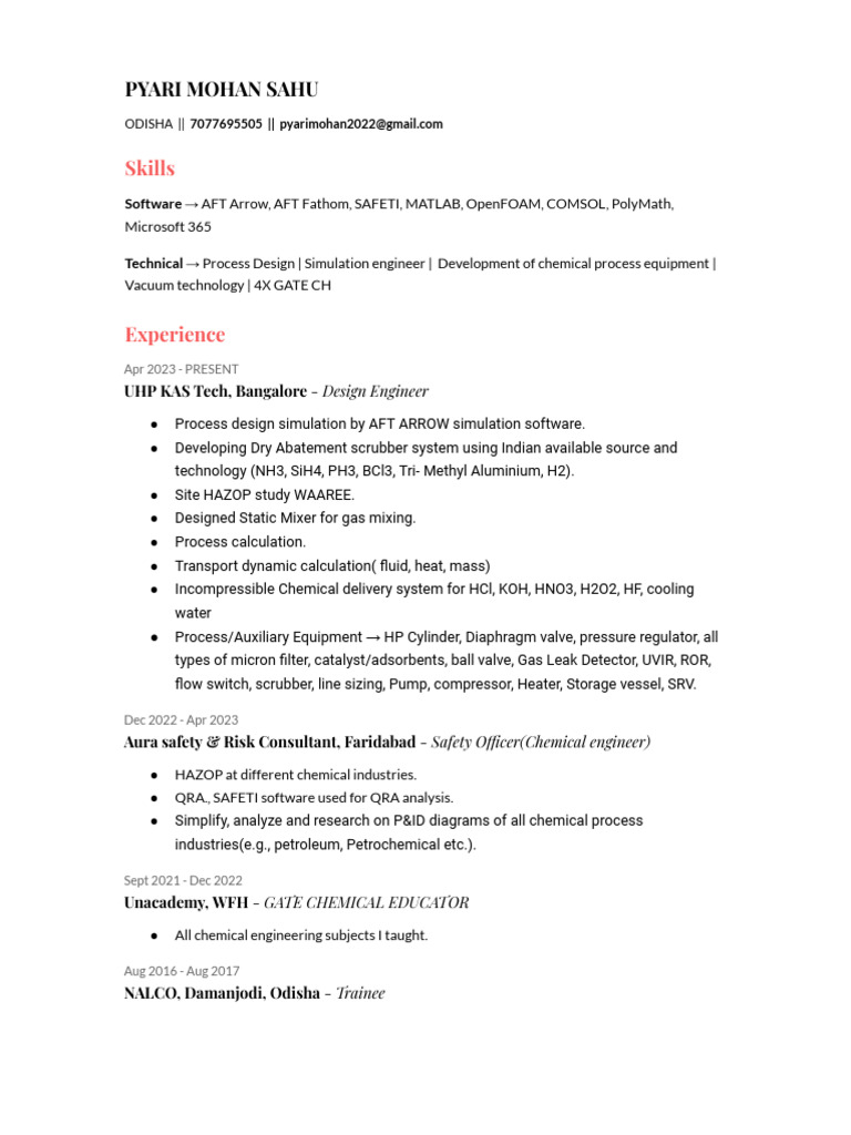 Mohan_IIT_CV - Updated | Download Free PDF | Heat Exchanger | Convection