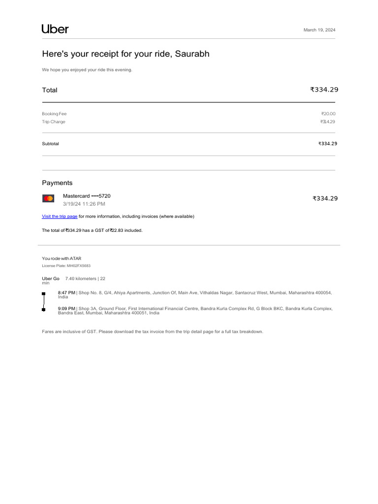 cab invoice template | PDF