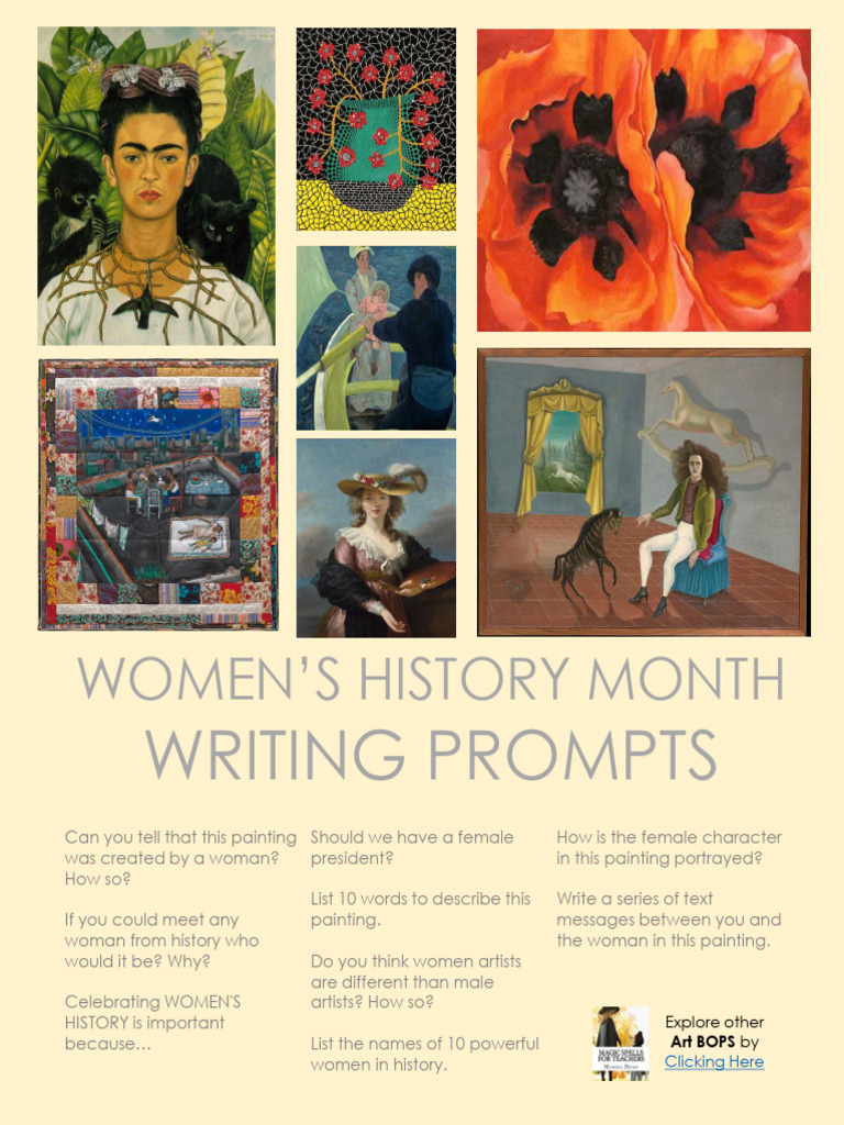 Women'S History Month: Writing Prompts | PDF | Poetry