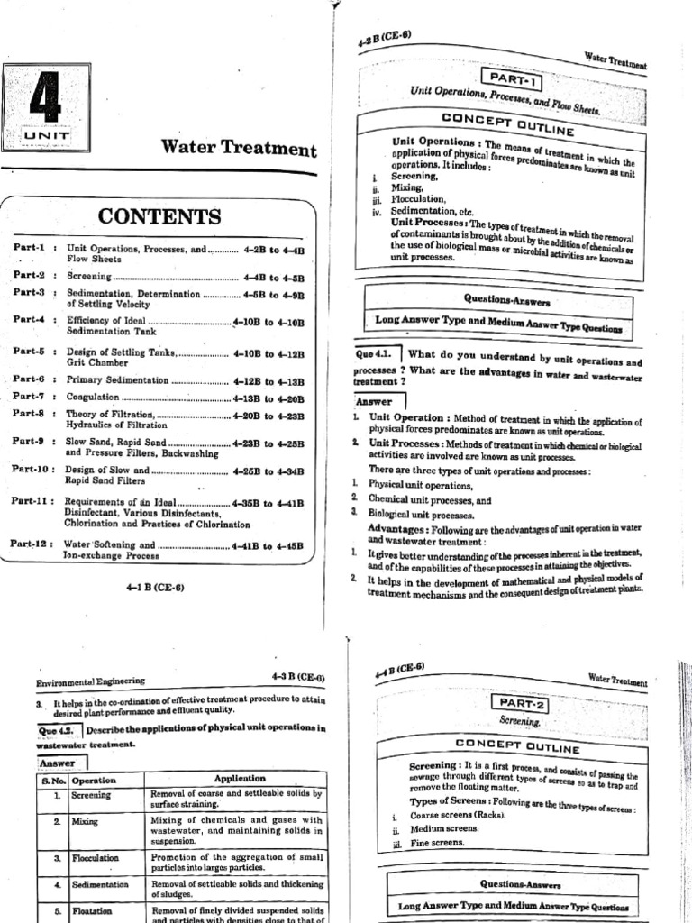 Environmental Unit 4 .1 | PDF | Sewage Treatment | Water Purification