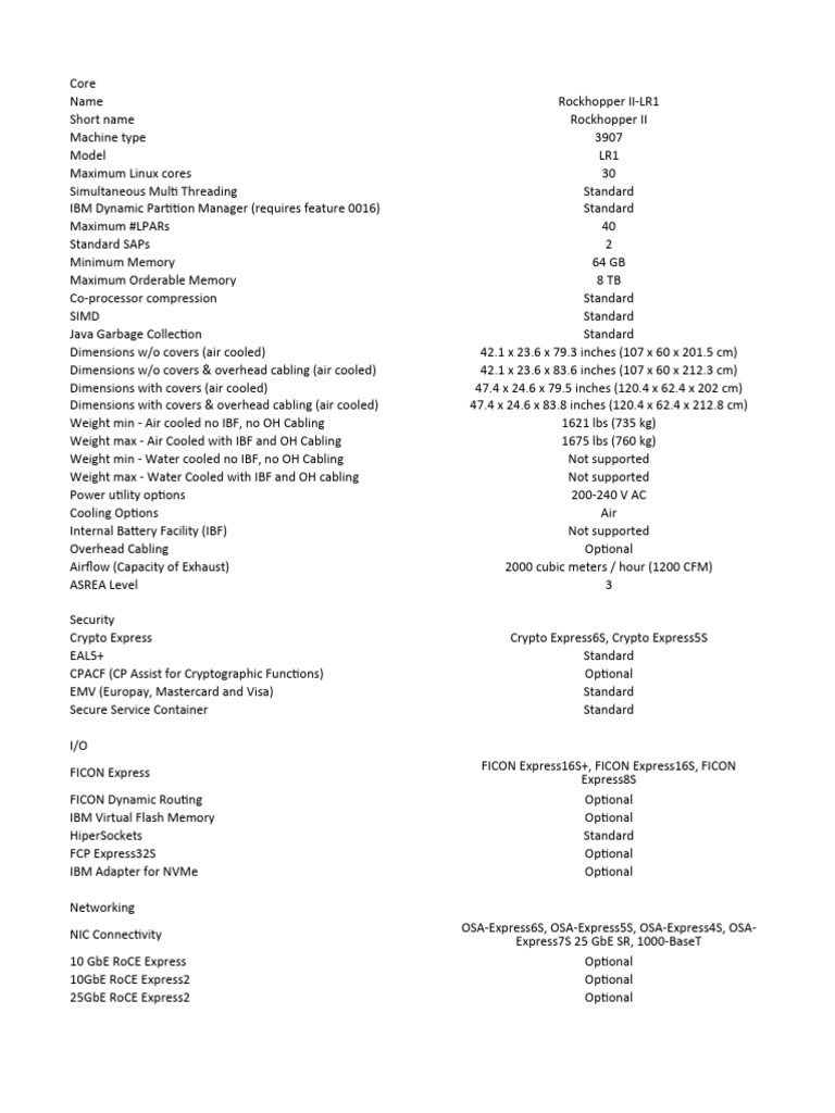 Rockhopper II-LR1 Specifications Overview | PDF | Computing | Computer ...