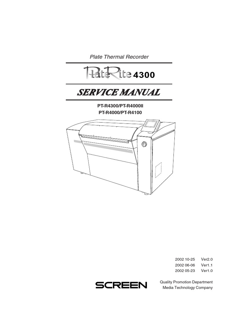 PT-R4300 Service Manual Overview | PDF | Power Supply | Switch