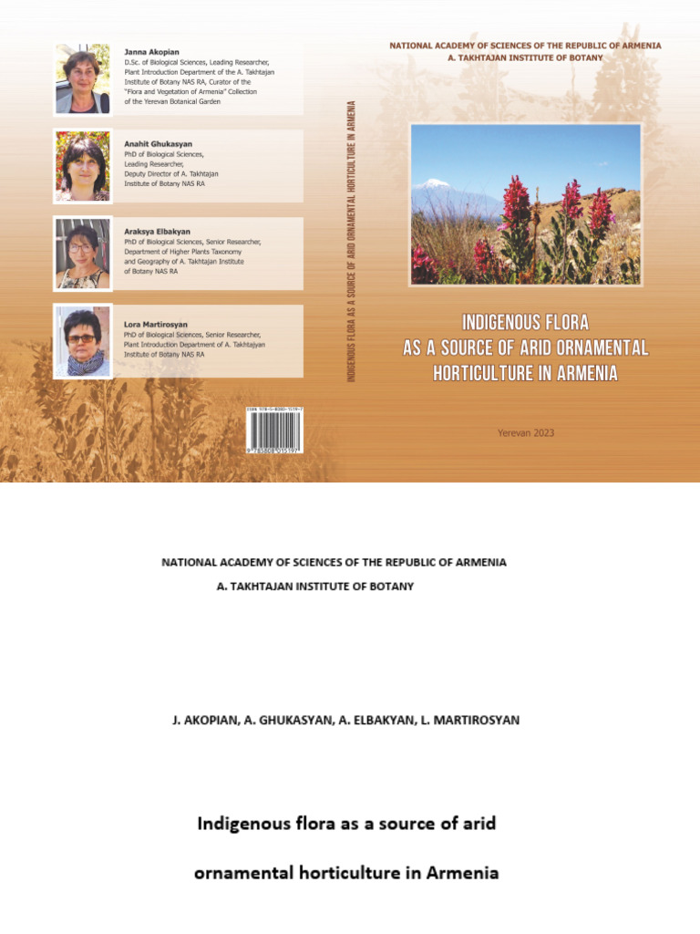Indigenous Flora As A Source of Arid Ornamental Horticulture in Armenia ...