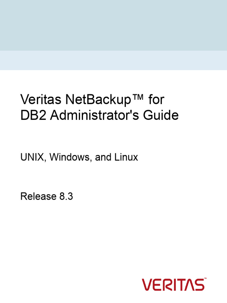 NetBackup83 AdminGuide DB2 | PDF | Backup | Ibm Db2