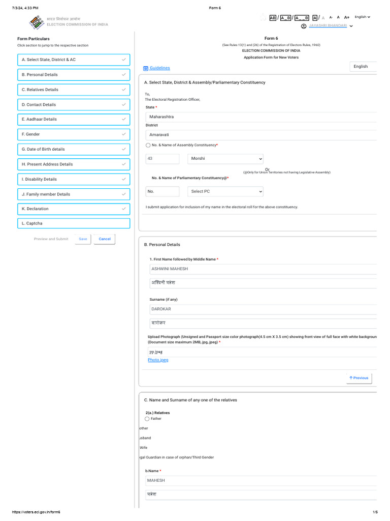 Form 6 | PDF | Government