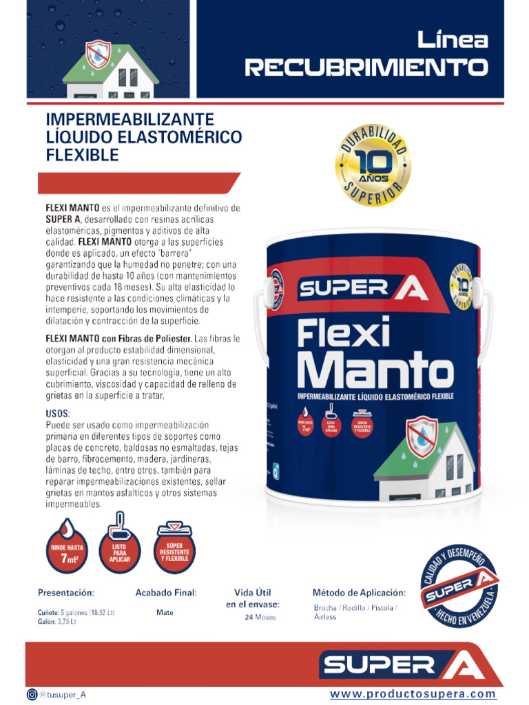 Ficha Tecnica Flexi Manto | PDF