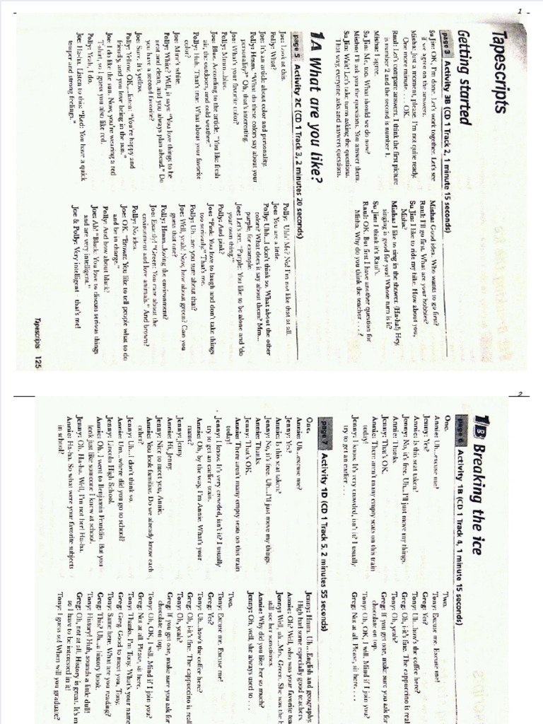 Dokumen - Tips - Let Talk 2 Tape Script | PDF