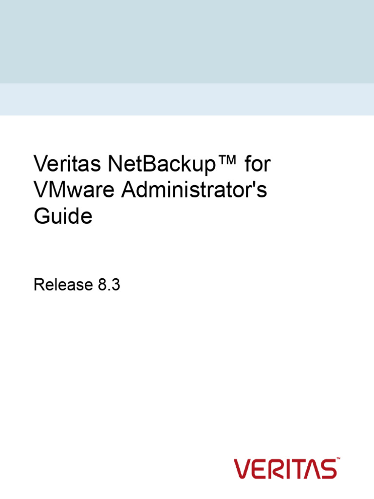 NetBackup83 AdminGuide VMware | PDF | Backup | Virtual Machine