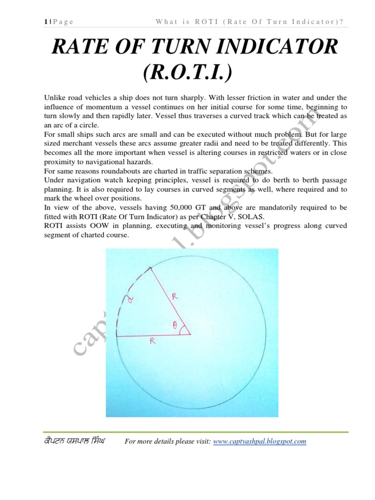 ROTI | PDF | Angle | Navigation