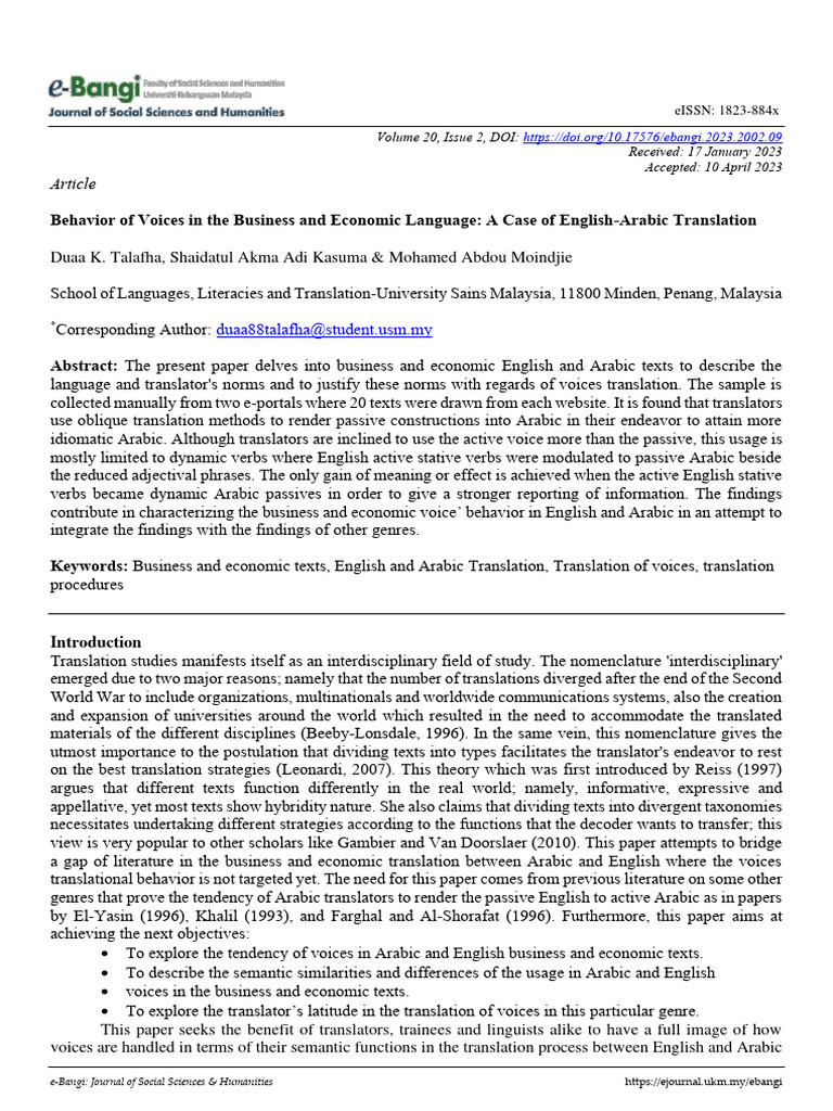 Behavior of Voices in The Busi | PDF | Verb | English Language