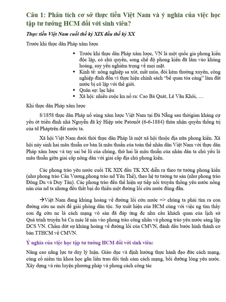 Đề-cương-10 Câu Tt HCM | PDF