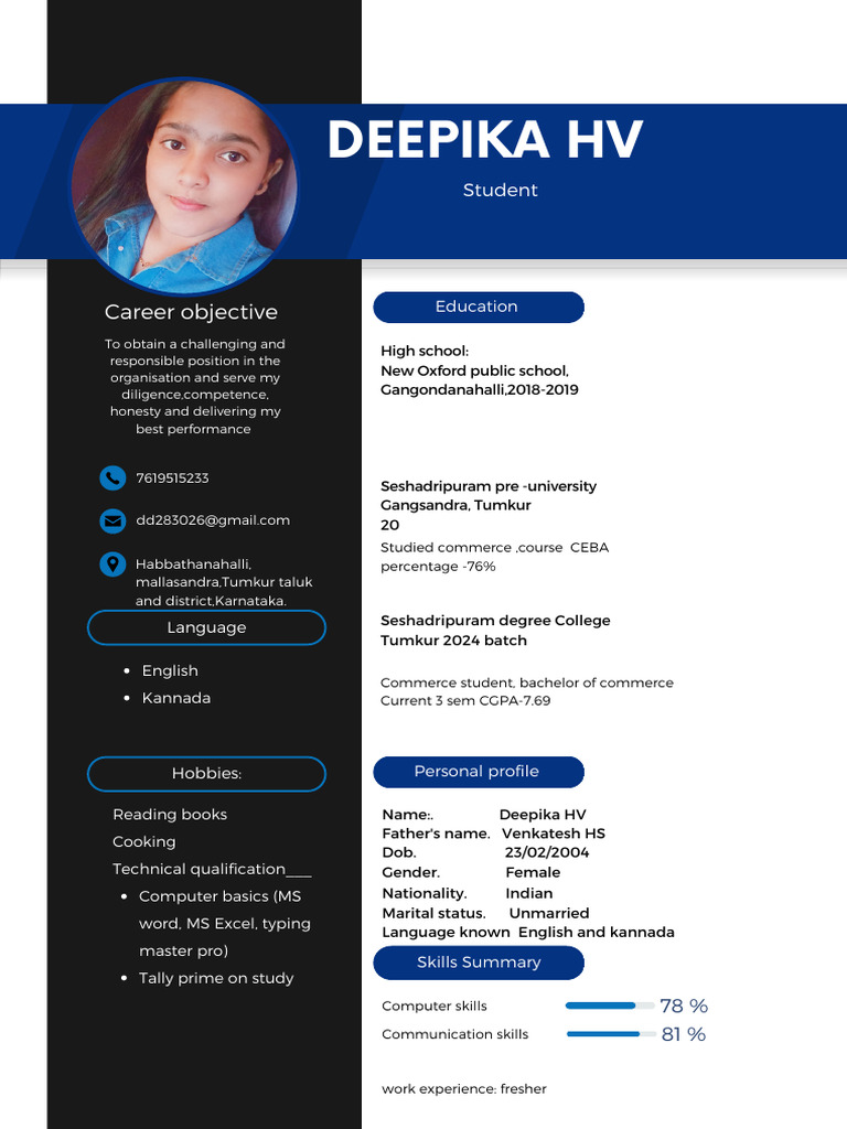 Black Modern Professional Resume | PDF