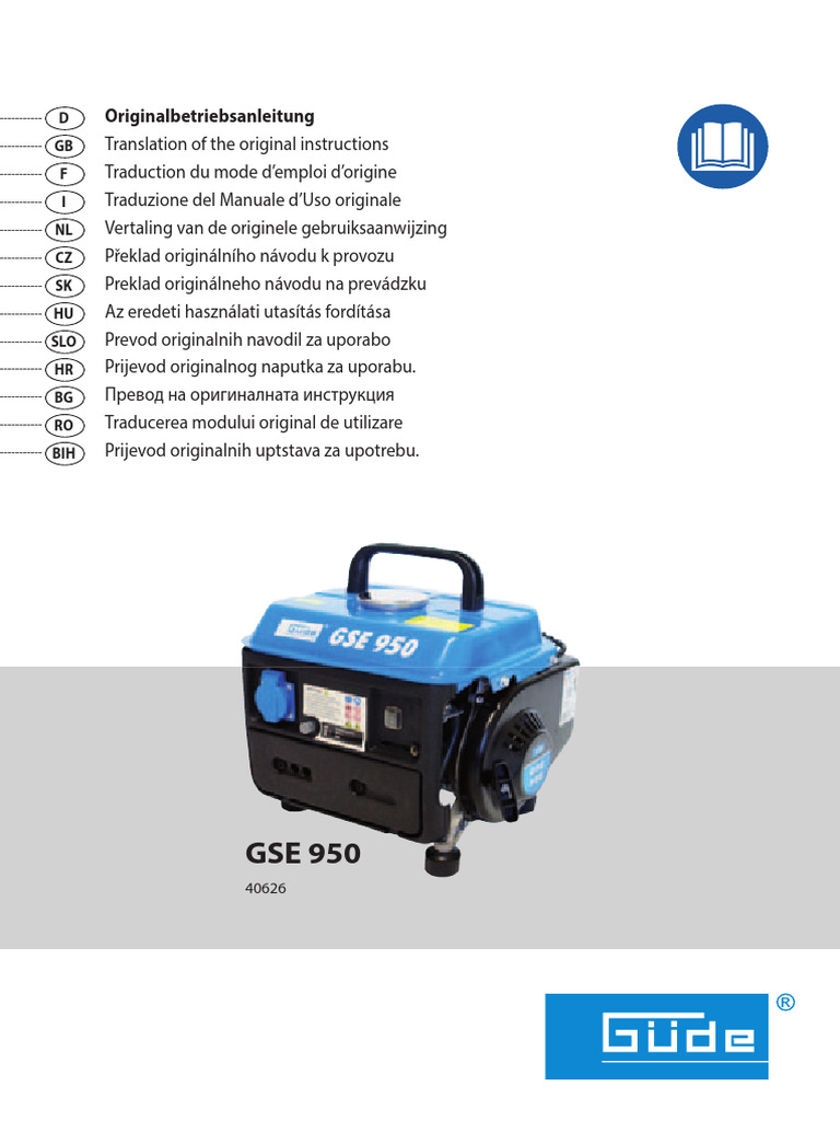 Gude GSE 950 Generator | PDF