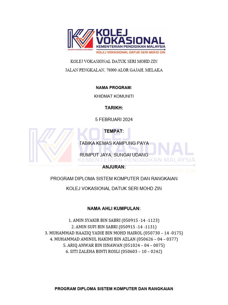 Khidmat Komuniti di Tabika KEMAS | PDF | Seni