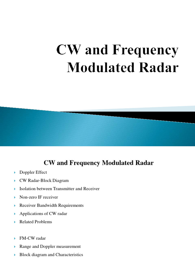 RS unit-2 | PDF | Radar | Frequency Modulation