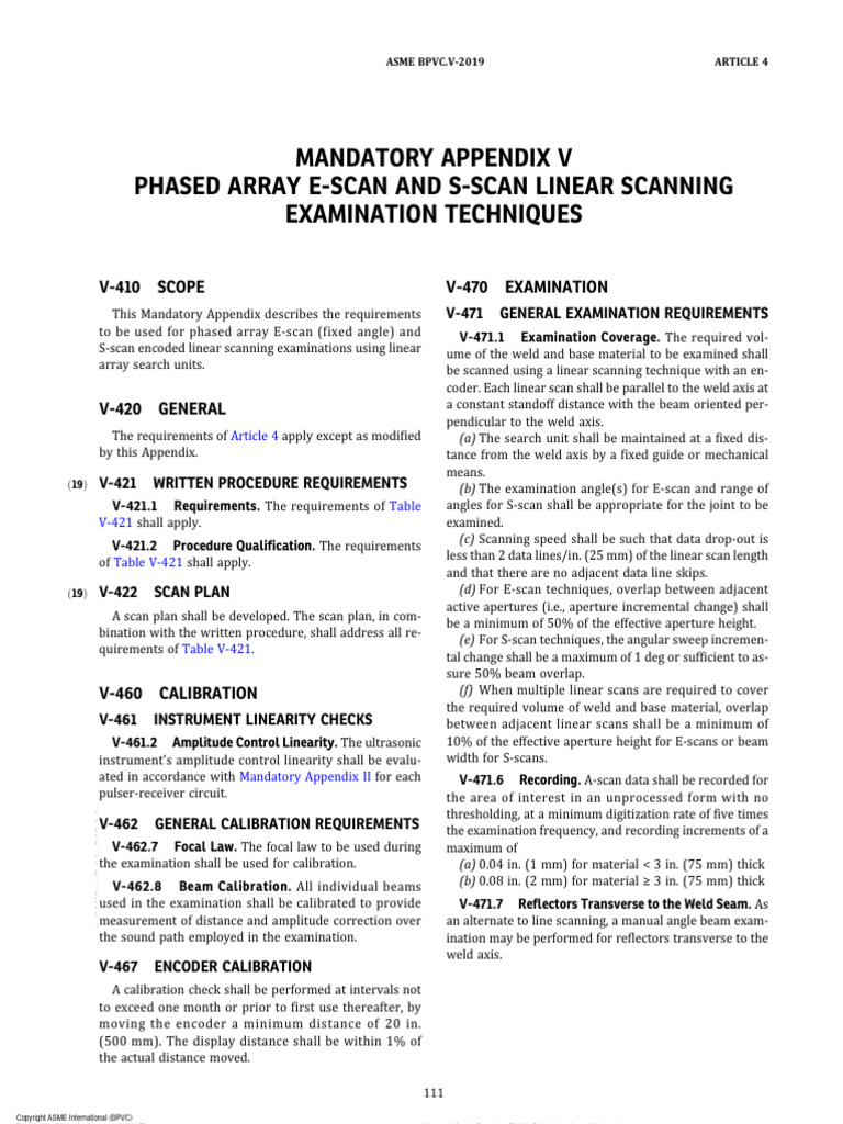 Art 4 - Ut - Mandatory Appendix V | PDF | Optics | Electromagnetic Radiation