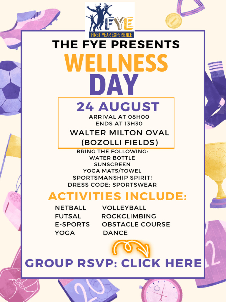 Wellness Day Poster-24 August 2024 | PDF | Sports & Recreation | Social ...