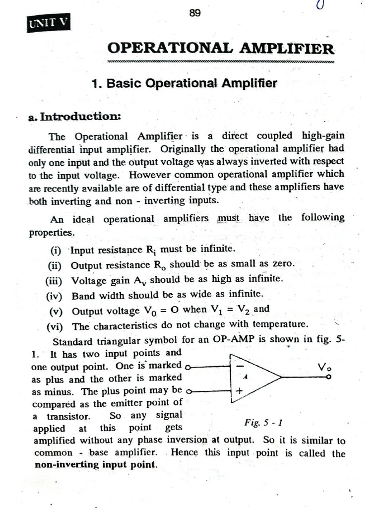 Unit - 2 - Operational Amplifiers | PDF