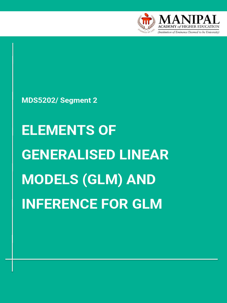 RM - Elements of Generalised Linear Models (GLM) and Inference For GLM | PDF | Linear Regression ...