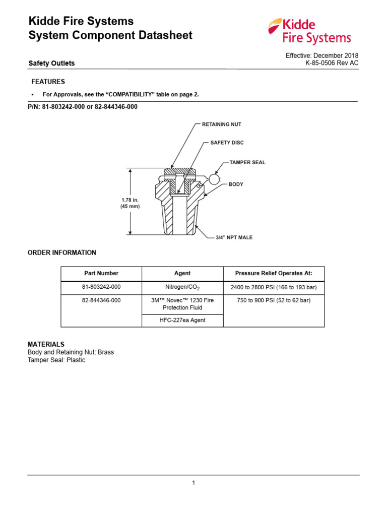 Kidde Safety Outlets K-85-0506 AC | PDF | Technology & Engineering