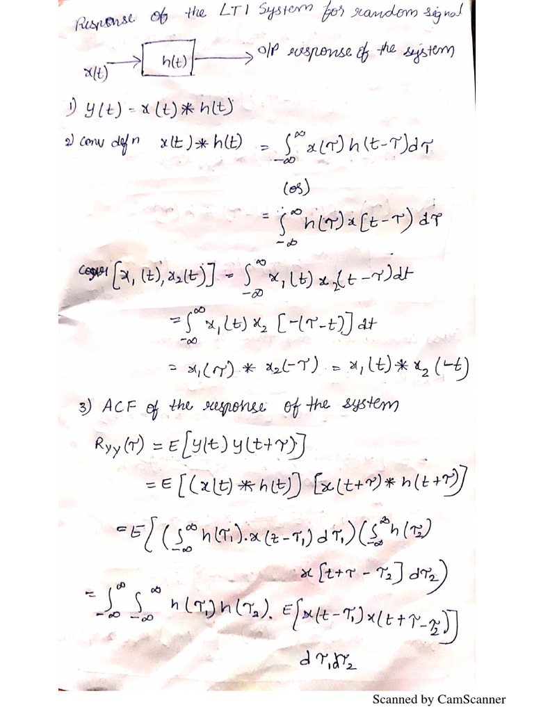 Response of LTI System Unit 4 | PDF
