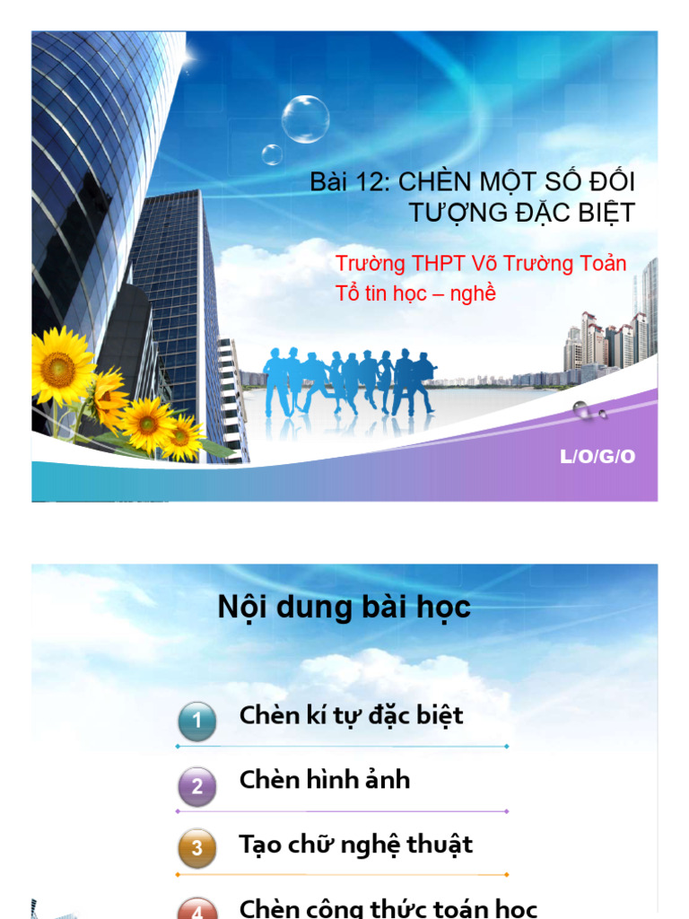 Bai 12 - Chen Mot So Doi Tuong Dac Biet | PDF