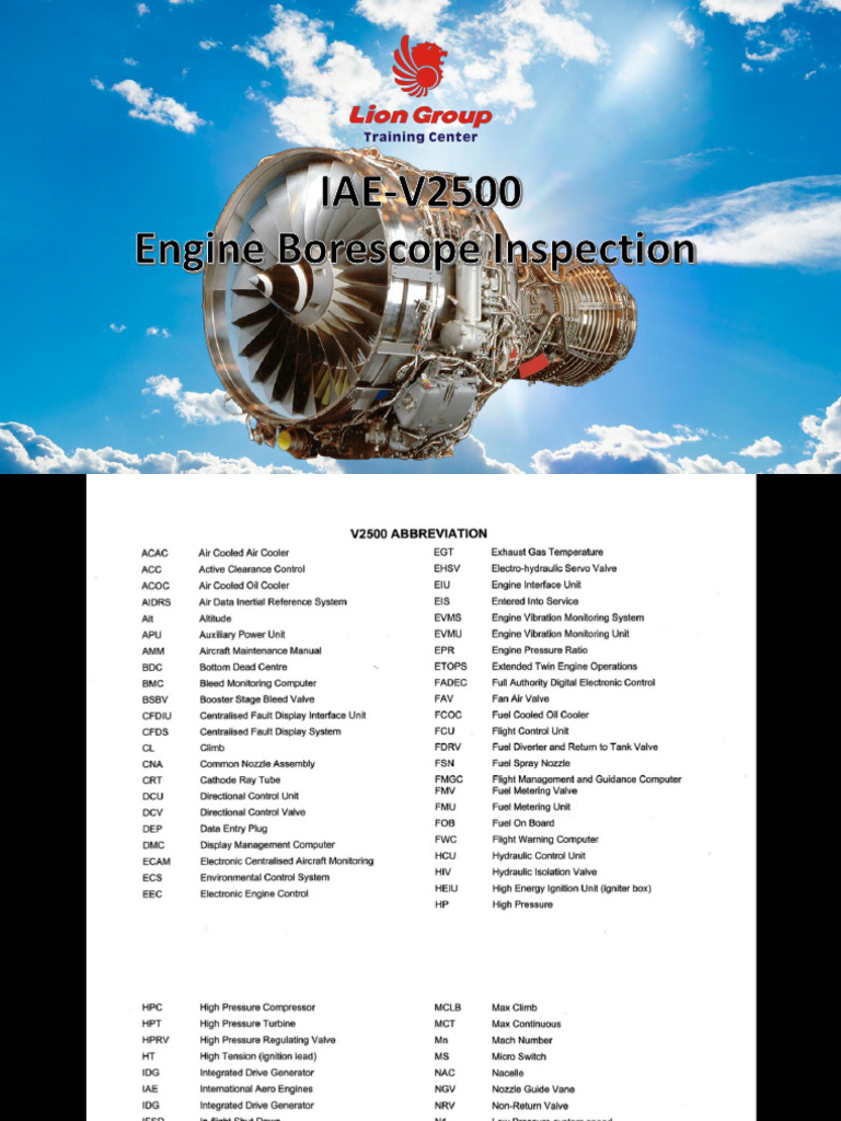 V2500 Borescope Inspection V1 - R0 - 11 August 2022 | PDF