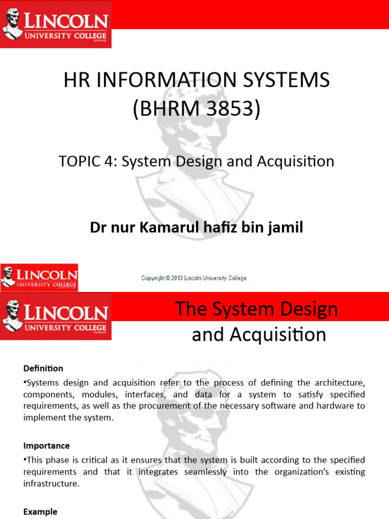 Chapter 4 System Design and Acquisition | PDF | System | Feasibility Study