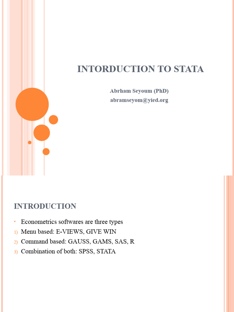 Introduction To Stata And Data Management Download Free Pdf