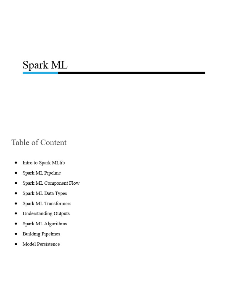 Spark ML | PDF | Machine Learning | Apache Spark