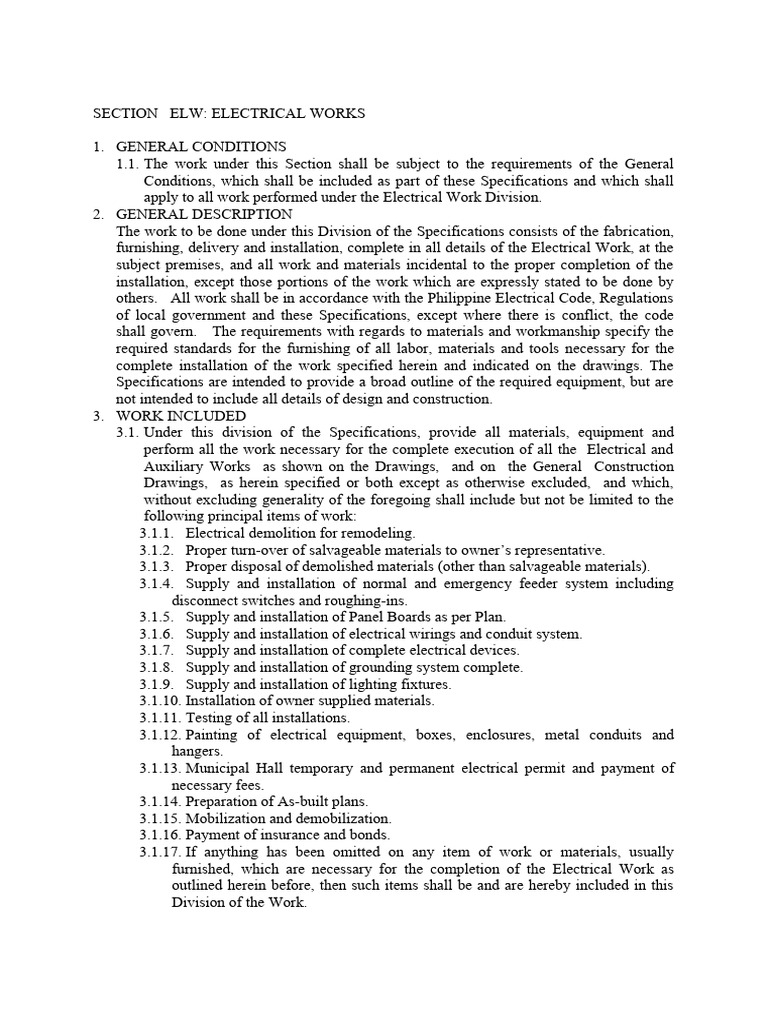 EE-SPECS | PDF | Electrical Wiring | Electrical Connector