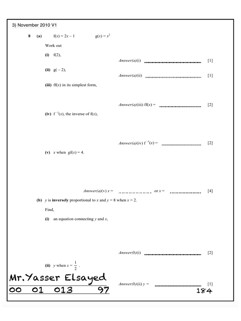 Functions Paper 4 | PDF | Mathematical Analysis | Equations