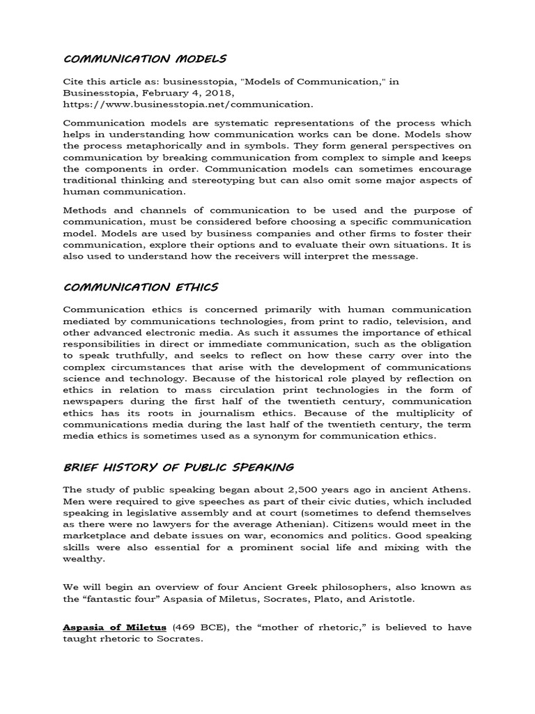 Models of Commu-WPS Office | PDF | Rhetoric | Socrates
