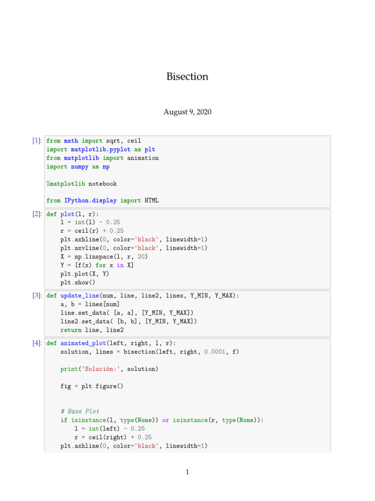 Bisection 1 | PDF | Computer Programming Bisection 1 | PDF | Computer Programming