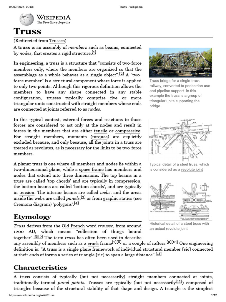 Truss | PDF | Truss | Structural Engineering