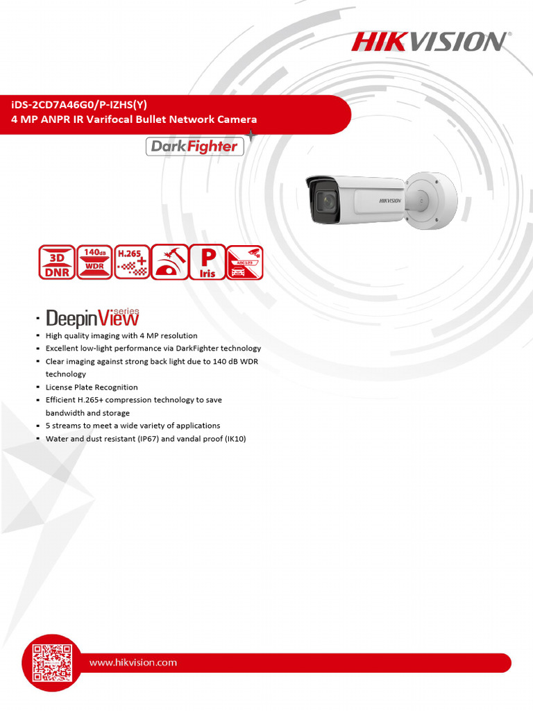 4MP ANPR Varifocal Bullet Camera | PDF | Camera | Field Of View