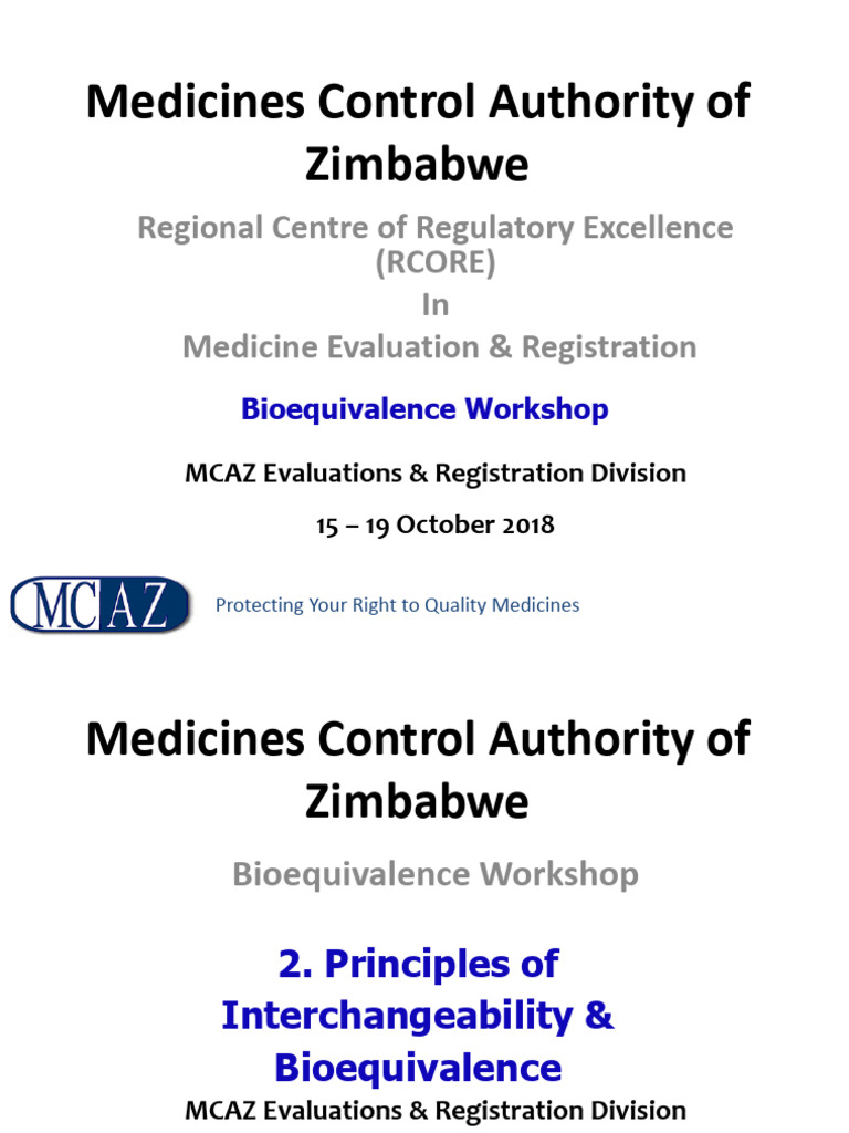 Principles of Interchangeability in Bioequivalence | PDF | Generic Drug ...