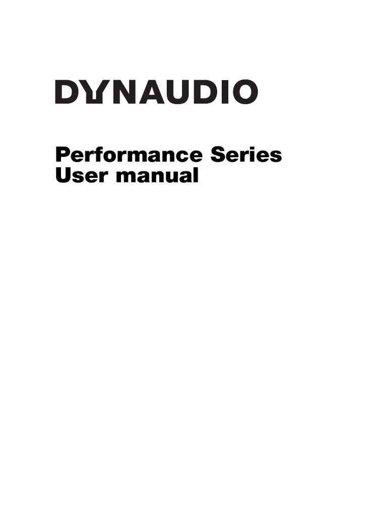 Dynaudio Manuals Custom Install Performance Series Performance Series p4 en | PDF | Loudspeaker ...