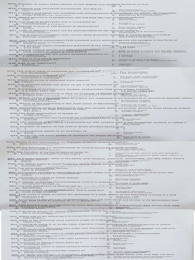 PMDC MDCAT Biology 2023 Past Papers | PDF