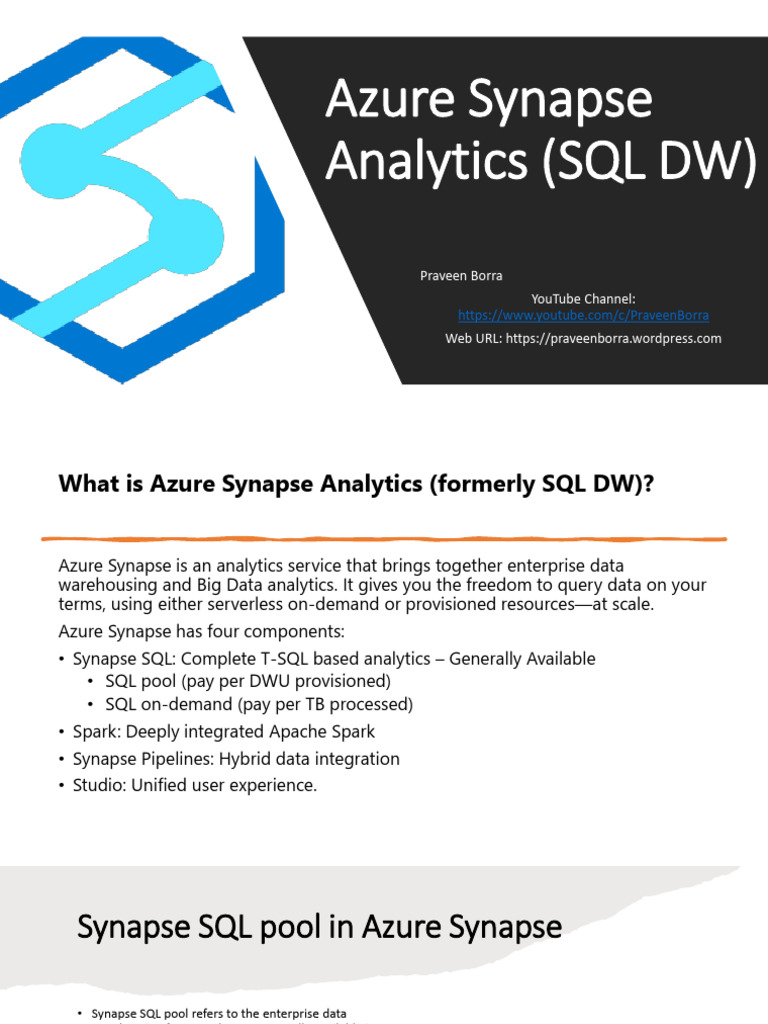 Azure Synapse - Cloud Data Analytics | PDF | Database Index | Table (Database)